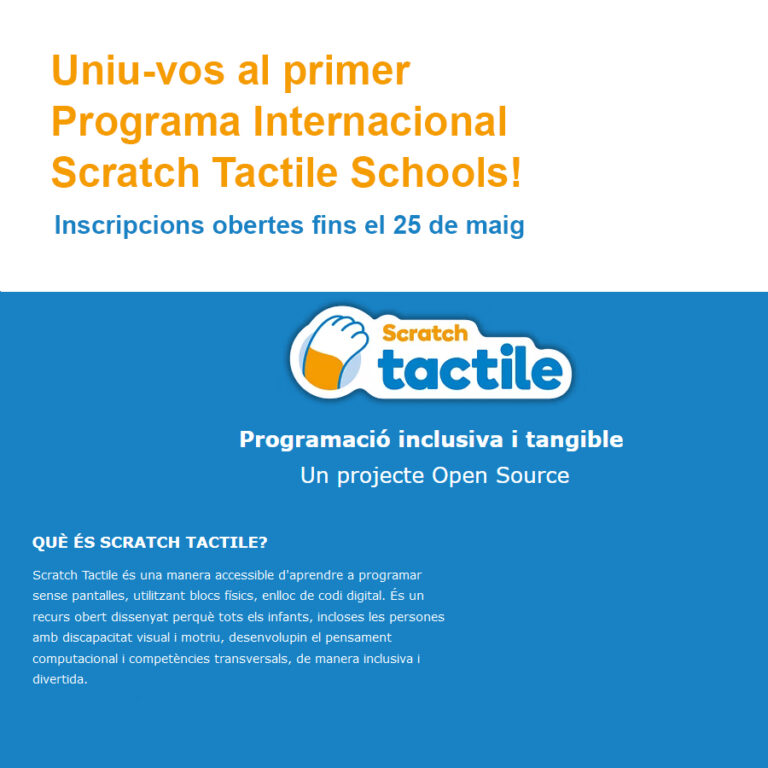 Programa internacional Scratch Tactile per escoles – Alt Camp